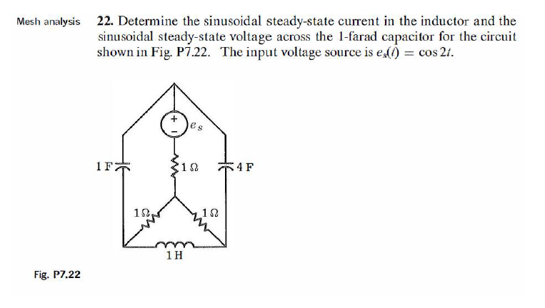 Solved Determine The Sinusoidal Steady State Current In The
