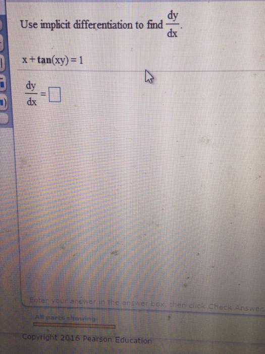 Solved Use implicit differentiation to find dy/dx. x + | Chegg.com