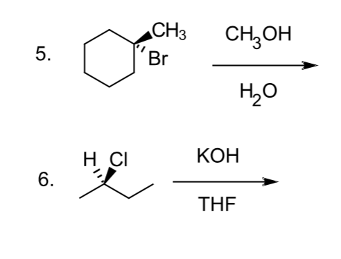 Solved CH3 CHOH 3 5. H CI KOH 6. THF | Chegg.com