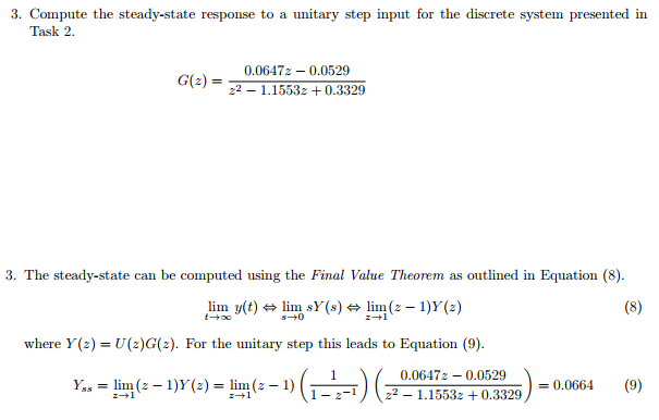 Solved 3. Compute the steady-state response to a unitary | Chegg.com