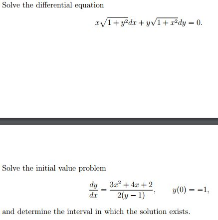 Solved Solve the differential equation x square root 1+y^2 | Chegg.com