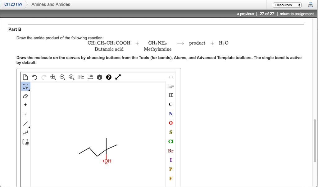 Solved Draw the amide product of the following reaction: | Chegg.com