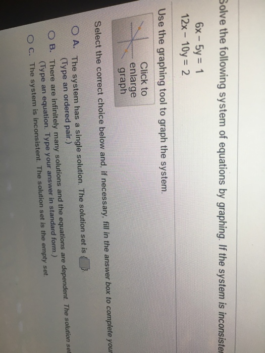 Solved Solve the following system of equations by graphing. | Chegg.com