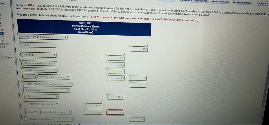 Solved MY INSTRUCTOR STANDARD VIEW PRINTER VERSION BACK | Chegg.com