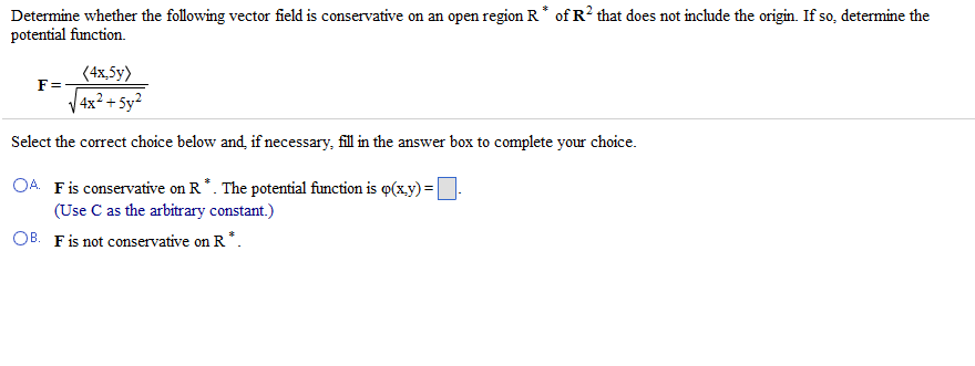Solved Determine Whether The Following Vector Field Is