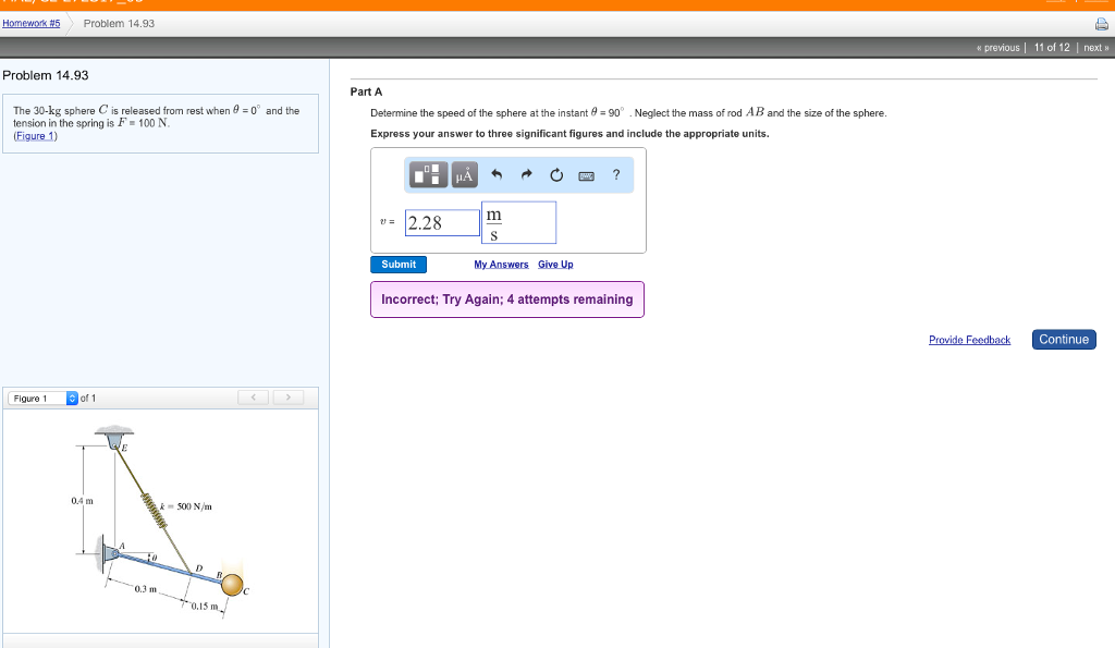 Solved The 30-kg sphere C is released from rest when theta = | Chegg.com