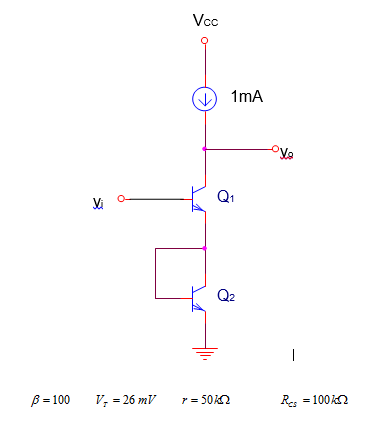 Solved 1. Draw the small signal model of this amplifier. | Chegg.com