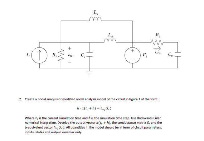 Lg 2. Create a nodal analysis or modified nodal | Chegg.com