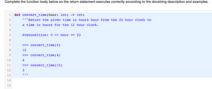 Solved Complete the function body below so the return | Chegg.com