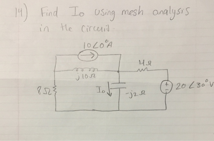 Solved Find I_0 using mesh analysis in the circuit | Chegg.com