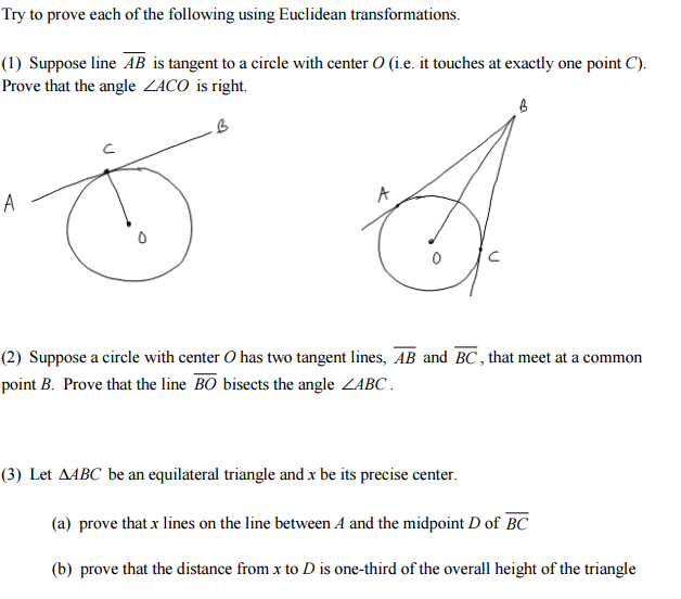 Solved Try to prove each of the following using Euclidean | Chegg.com