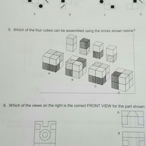 Solved Which of the four cubes can be assembled using the | Chegg.com