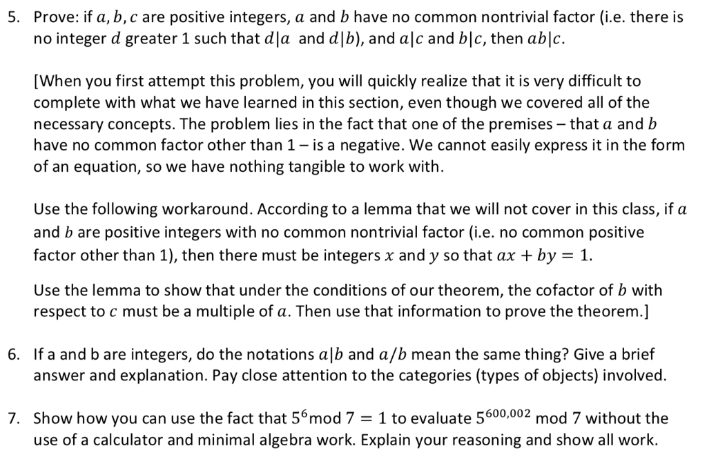 Solved 5 Prove If A B C Are Positive Integers A And B Chegg solved-5-prove-if-a-b-c-are-positive-integers-a-and-b-chegg