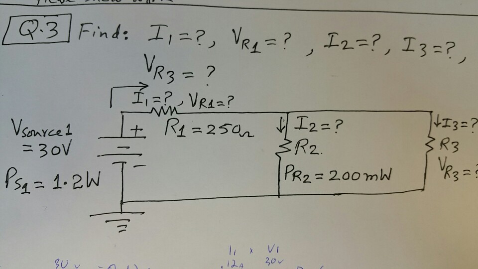 Solved Find :I1=?, VR1=?, I2=?, I3=?, VR3=? | Chegg.com