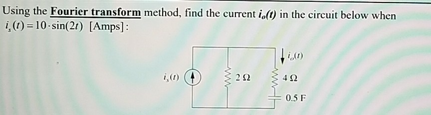 Solved Using the Fourier transform method, find the current | Chegg.com