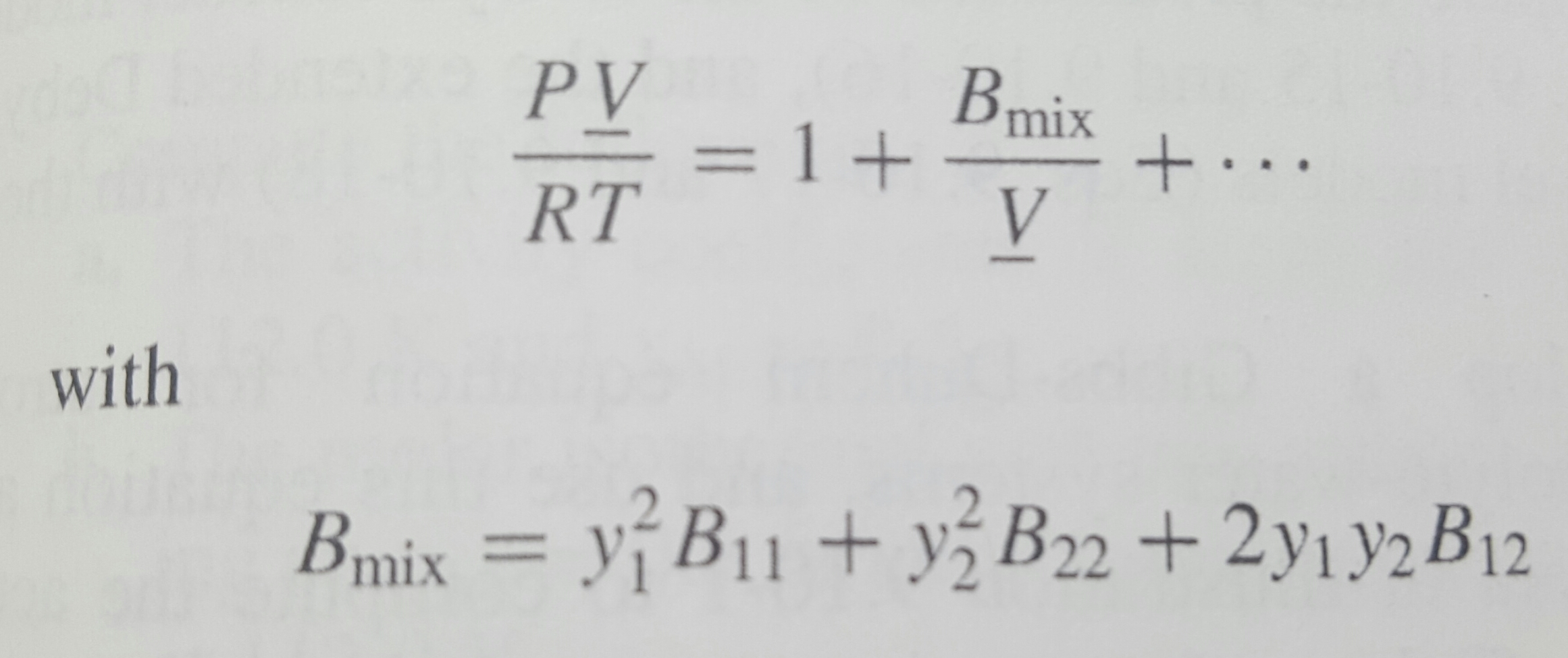 Solved The virial equation for a binary mixture is Here B11 | Chegg.com