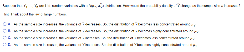 Solved suppose that Y1. ·Yn are i i d random variables with | Chegg.com