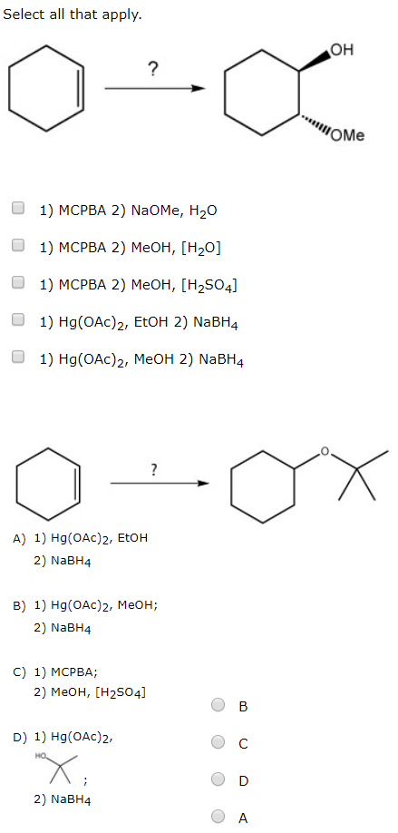 Solved Starting with cyclohexene, which of the following | Chegg.com