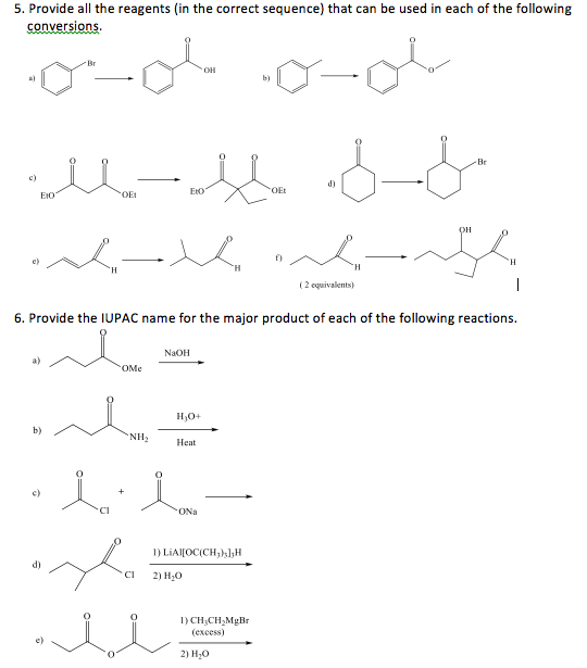Solved Provide all the reagents (in the correct sequence) | Chegg.com