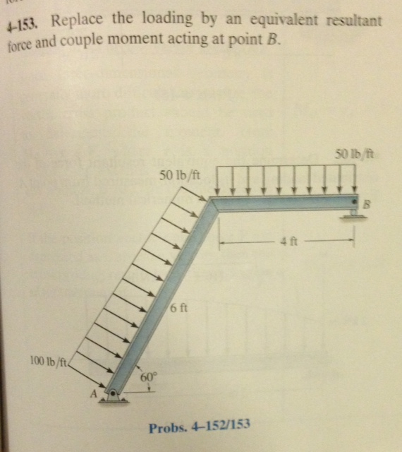 Solved Replace the loading by an equivalent resultant force | Chegg.com