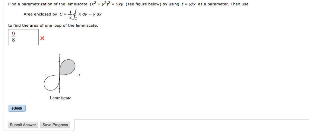 Solved Find a parametrization of the lemniscate (x^2 + | Chegg.com