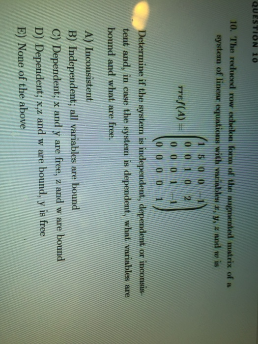 Solved Determine if the system is dependent, what | Chegg.com