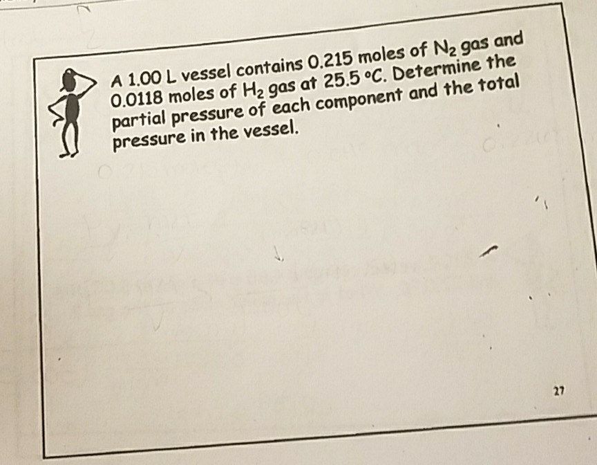 Solved A 1.00 L vessel contains O.215 moles of N2 gas and | Chegg.com