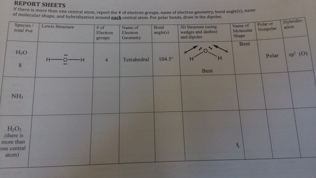 H2o2 Molecular Geometry Name