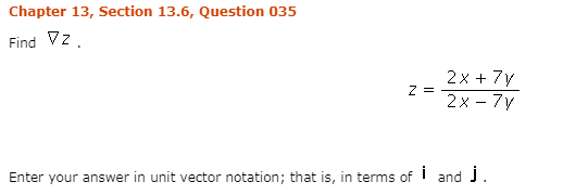 Solved Chapter 13 Section 13 6 Question 035 Find Vz 2x 7y