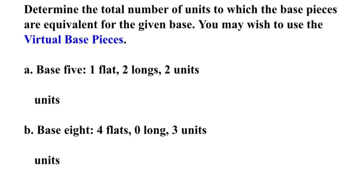 Solved What is the minimum number of base-ten pieces needed | Chegg.com