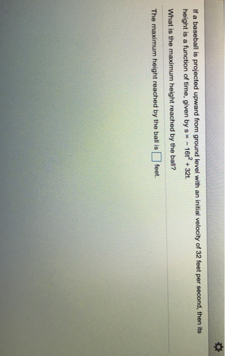 Solved If a baseball is projected upward from ground level | Chegg.com