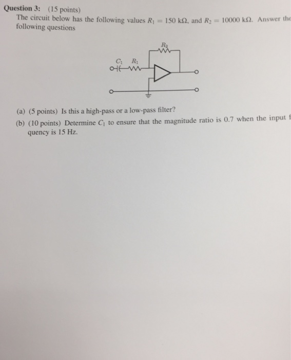 Solved The circuit below has the following values R_1 = 150 | Chegg.com
