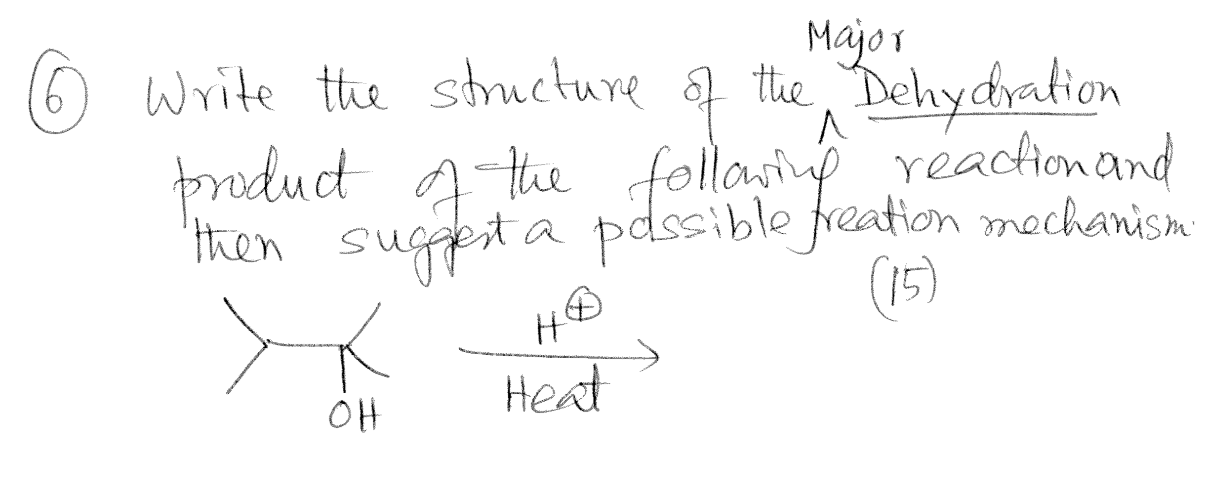 Solved Write the structure of the Dehydration product of the | Chegg.com