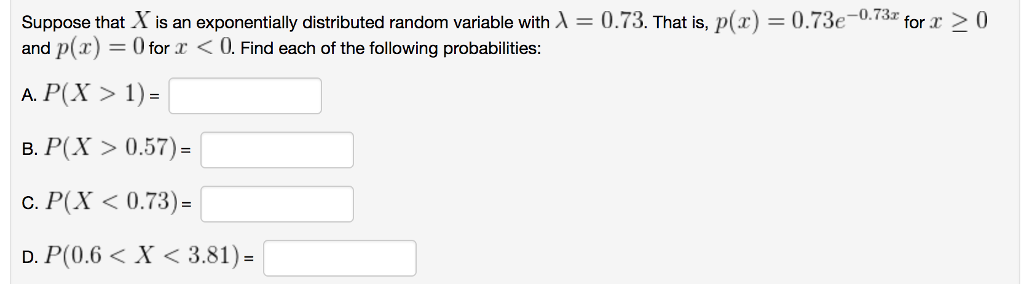 Solved Suppose that X is an exponentially distributed random | Chegg.com