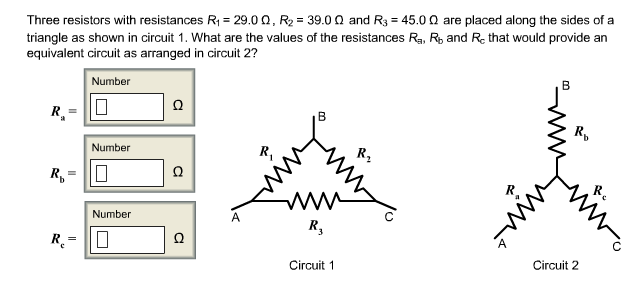 Solved Three resistors with resistances R1 = 29.0 ohm, R2 = | Chegg.com