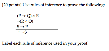 Solved Use rules of inference to prove the following: (P | Chegg.com