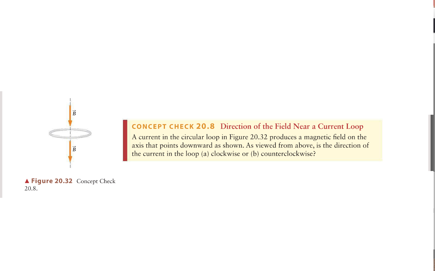 Solved A current in the circular loop in Figure 20.32 | Chegg.com