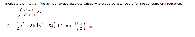 Solved Evaluate the integral. (Remember to use absolute | Chegg.com