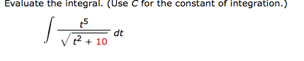 Solved Evaluate the integral.Integrate 3 6 root 2 1/t^3 root | Chegg.com
