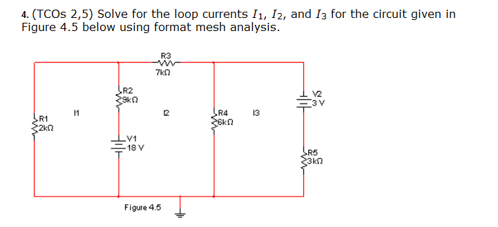 Solved Solve for the loop currents I1,I2, and I3 for the | Chegg.com
