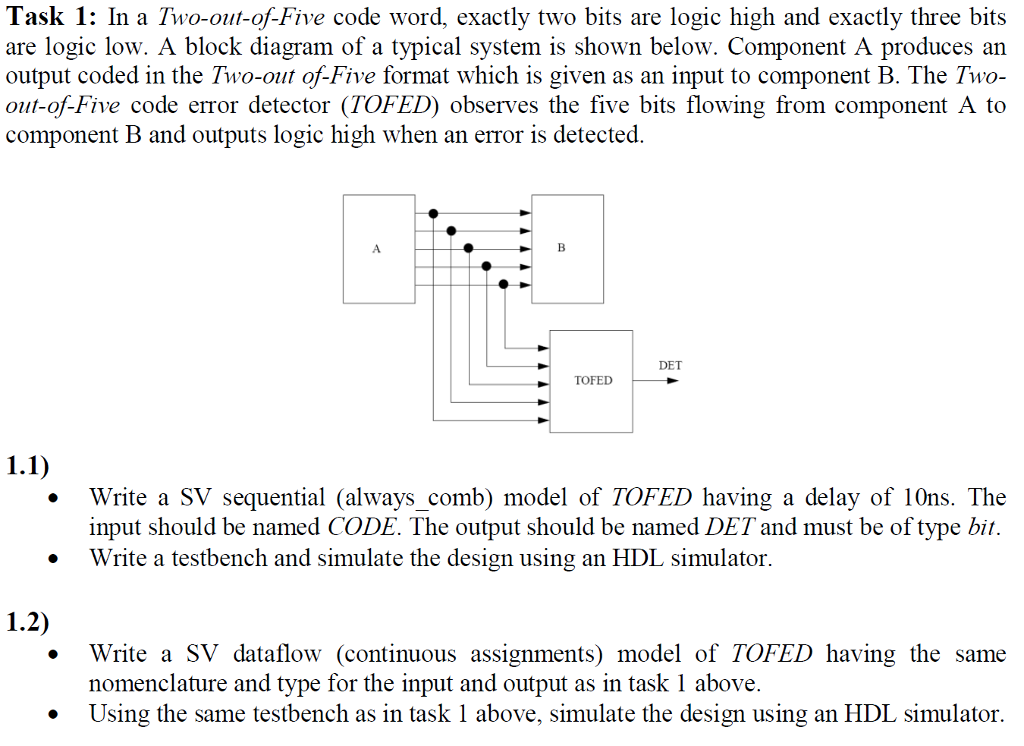 In a Two-out-of-Five code word, exactly two bits are | Chegg.com