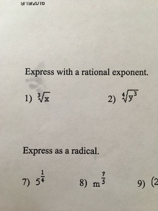 Solved Express with a rational exponent. 3 squareroot x 4 | Chegg.com