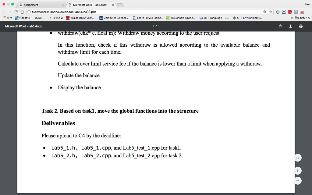 Solved xy D Microsoft Word-lab5.docx × \\ Jian ? (D | Chegg.com