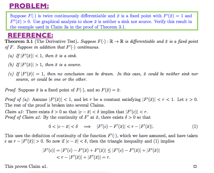 Solved PROBLEM: Suppose F() is twice continuously | Chegg.com