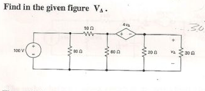 Solved Find in the given figure V Delta. | Chegg.com