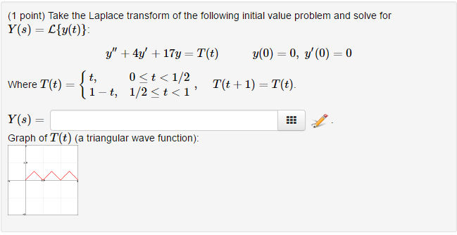 Solved Take the Laplace transform of the following initial | Chegg.com