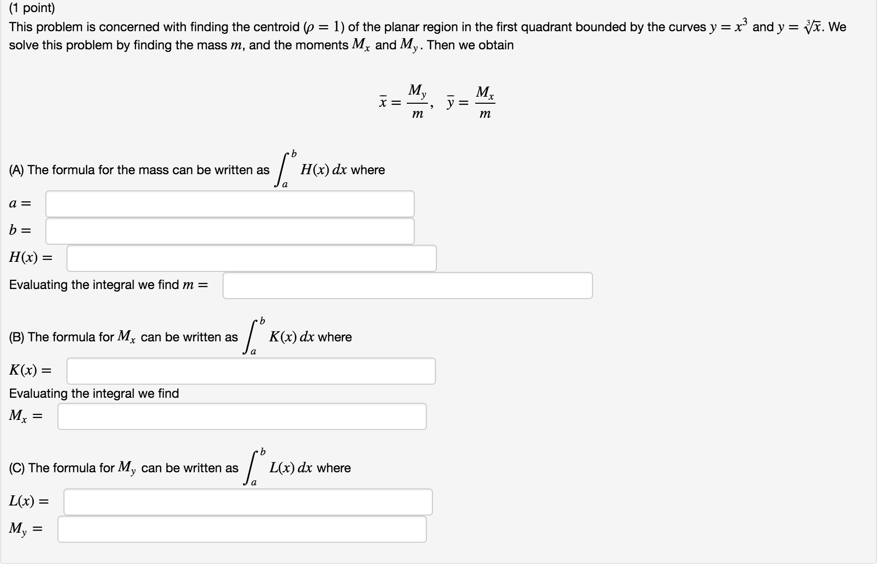 Solved This problem is concerned with finding the centroid | Chegg.com