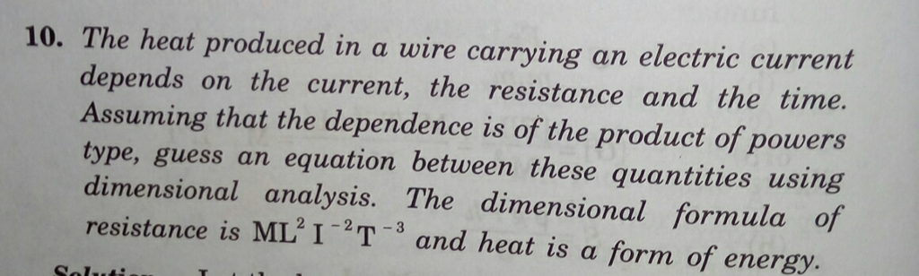 Solved The heat produced in a wire carrying an electric | Chegg.com