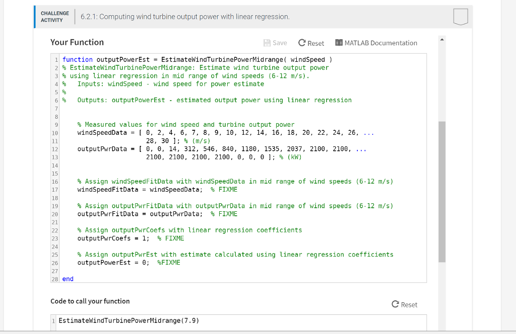 Solved Fix the code % FIX ME To Make It run correctly. | Chegg.com