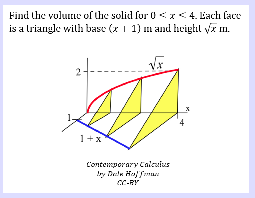 Solved Find the volume of the solid for 0 | Chegg.com